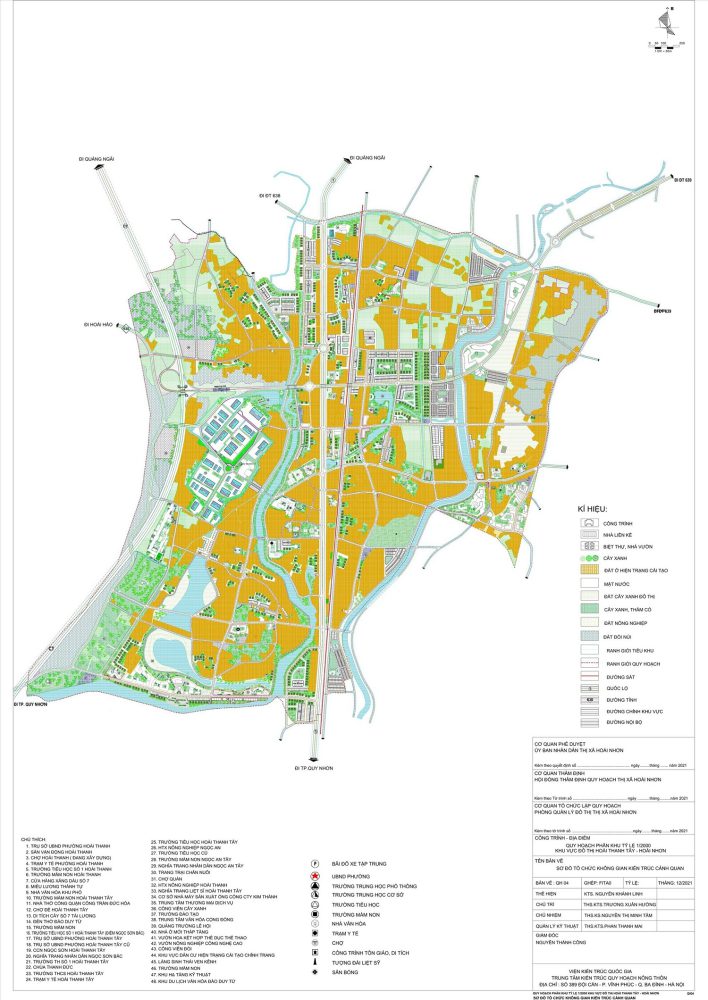Bản đồ quy hoạch Phường Hoài Thanh Tây đến năm 2035 mới